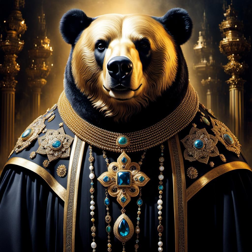 "Gem Adorned Golden Obese Bear Pope": photograph by Stephen Gammell ...