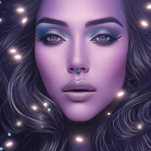 Amazingly detailed insanely photorealistic portrait art of lunar maiden ...