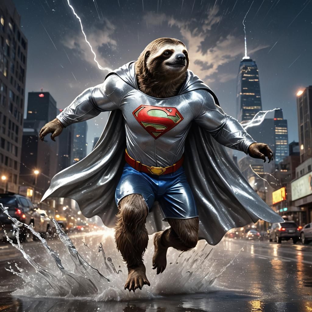 Super Sloth ! ⚡ - AI Generated Artwork - NightCafe Creator