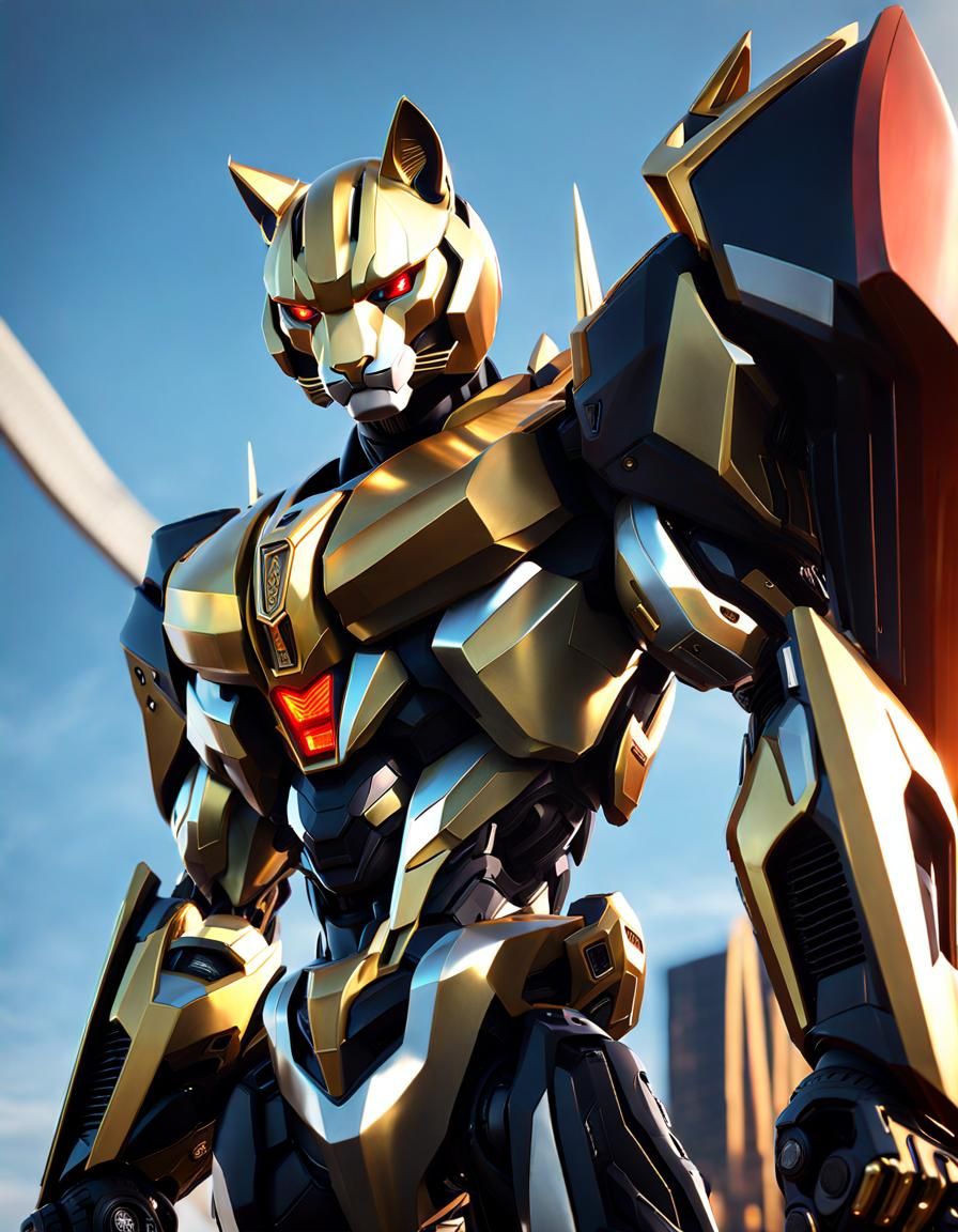 gold streamline tan Anthropomorphic tan Cougar golden Transformers ...