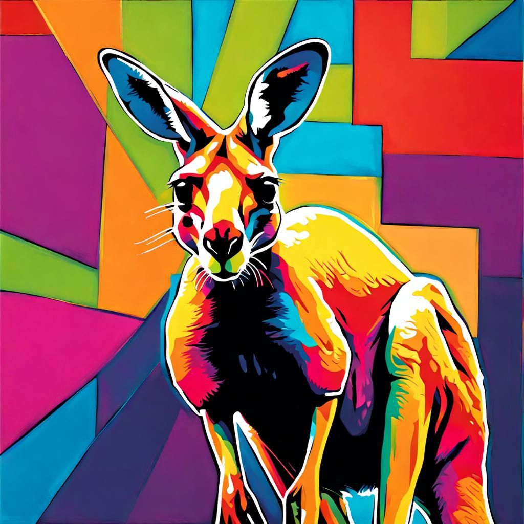 Pop art kangaroo - AI Generated Artwork - NightCafe Creator