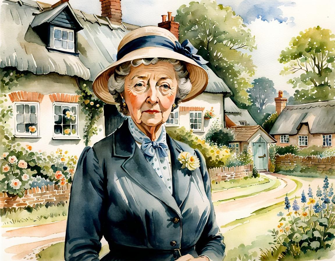 Miss Marple in St. Mary Mead - AI Generated Artwork - NightCafe Creator