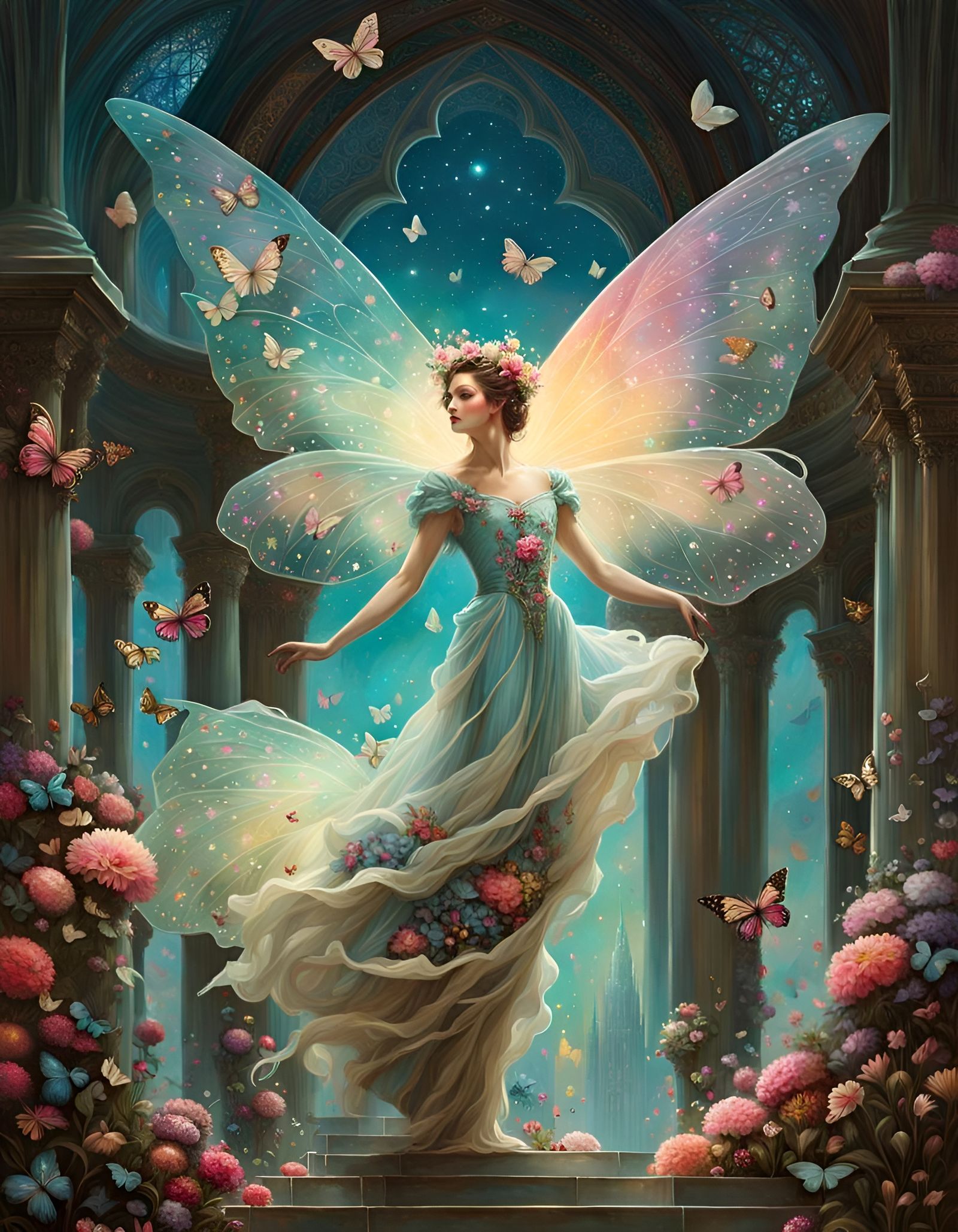 Fairy & Flutter - AI Generated Artwork - NightCafe Creator