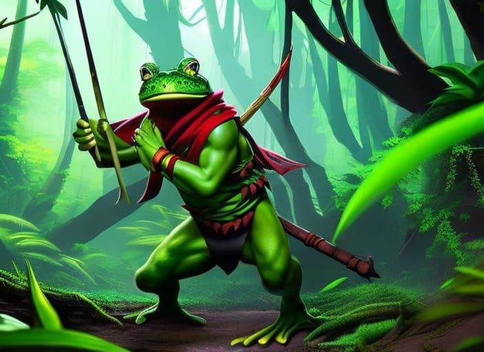 Frog Hunter - AI Generated Artwork - NightCafe Creator