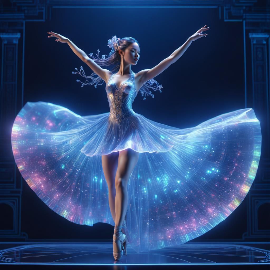Hologram of a dancer 2 - AI Generated Artwork - NightCafe Creator