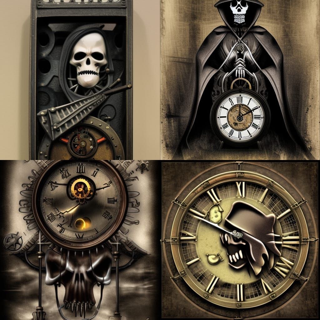 The Grim Reaper, Clockwork, Steam Punk - AI Generated Artwork ...