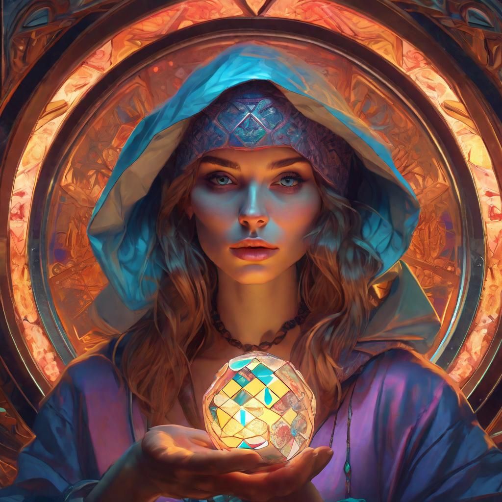 beautiful fortune teller girl 8k resolution concept art intricately ...