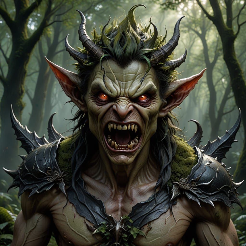 Hyperrealistic Male Fae Turns Into Monster - AI Art