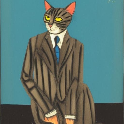 a picture of a cat, by Duke Ellington and F. Scott Fitzgerald - AI Generated Artwork - NightCafe ...