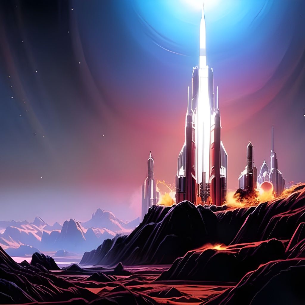 Rocket ship ready to go - AI Generated Artwork - NightCafe Creator