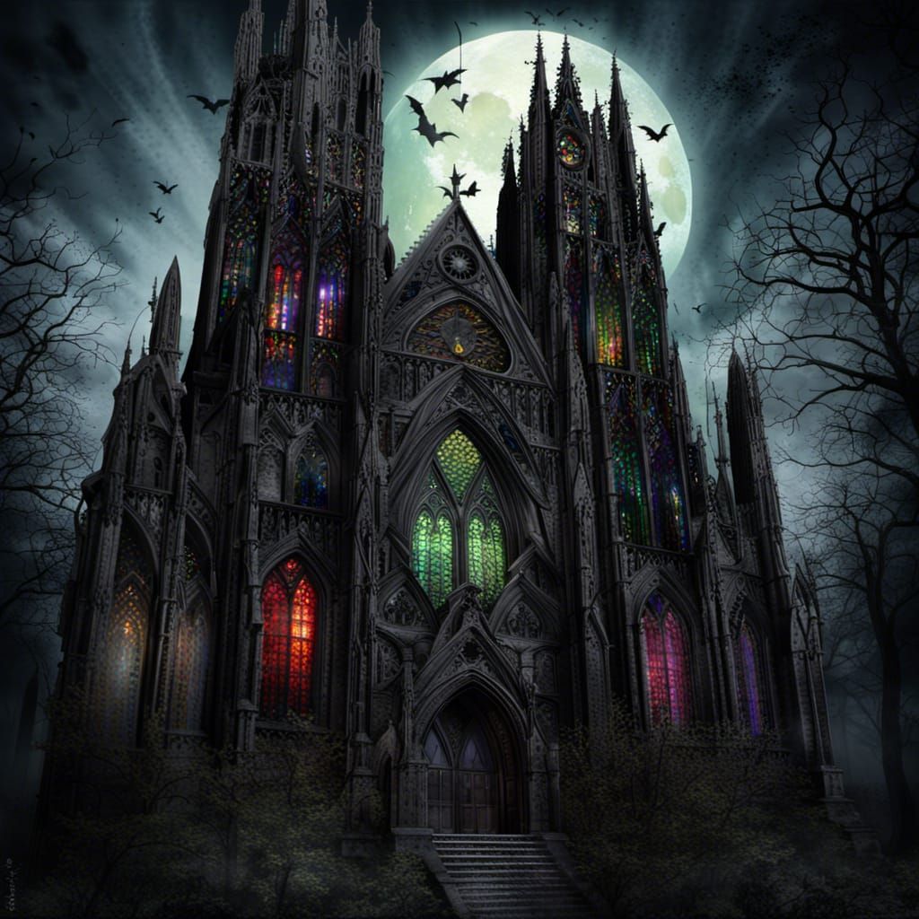 Haunted Cathedral - AI Generated Artwork - NightCafe Creator
