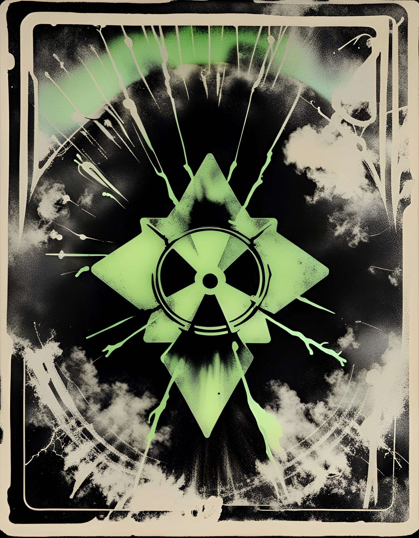 Radiation Symbol Stencil - AI Generated Artwork - NightCafe Creator