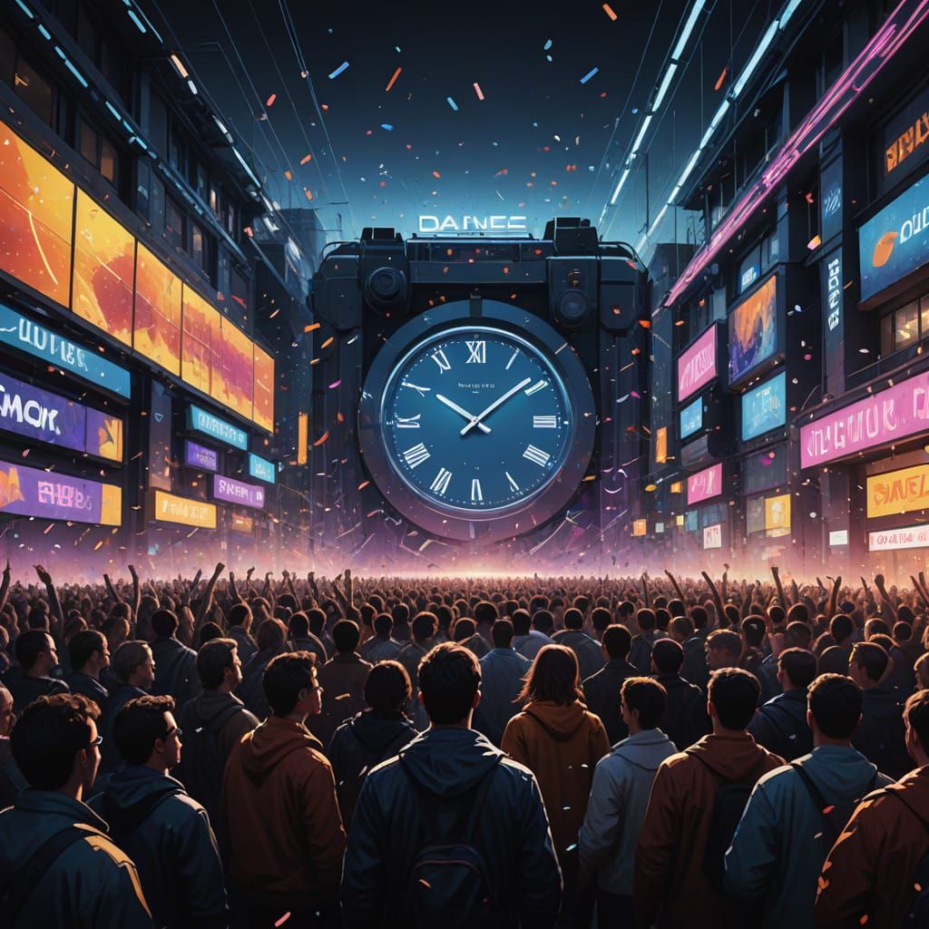 The 2025 countdown - Electric Midnight Celebration in a Futu...