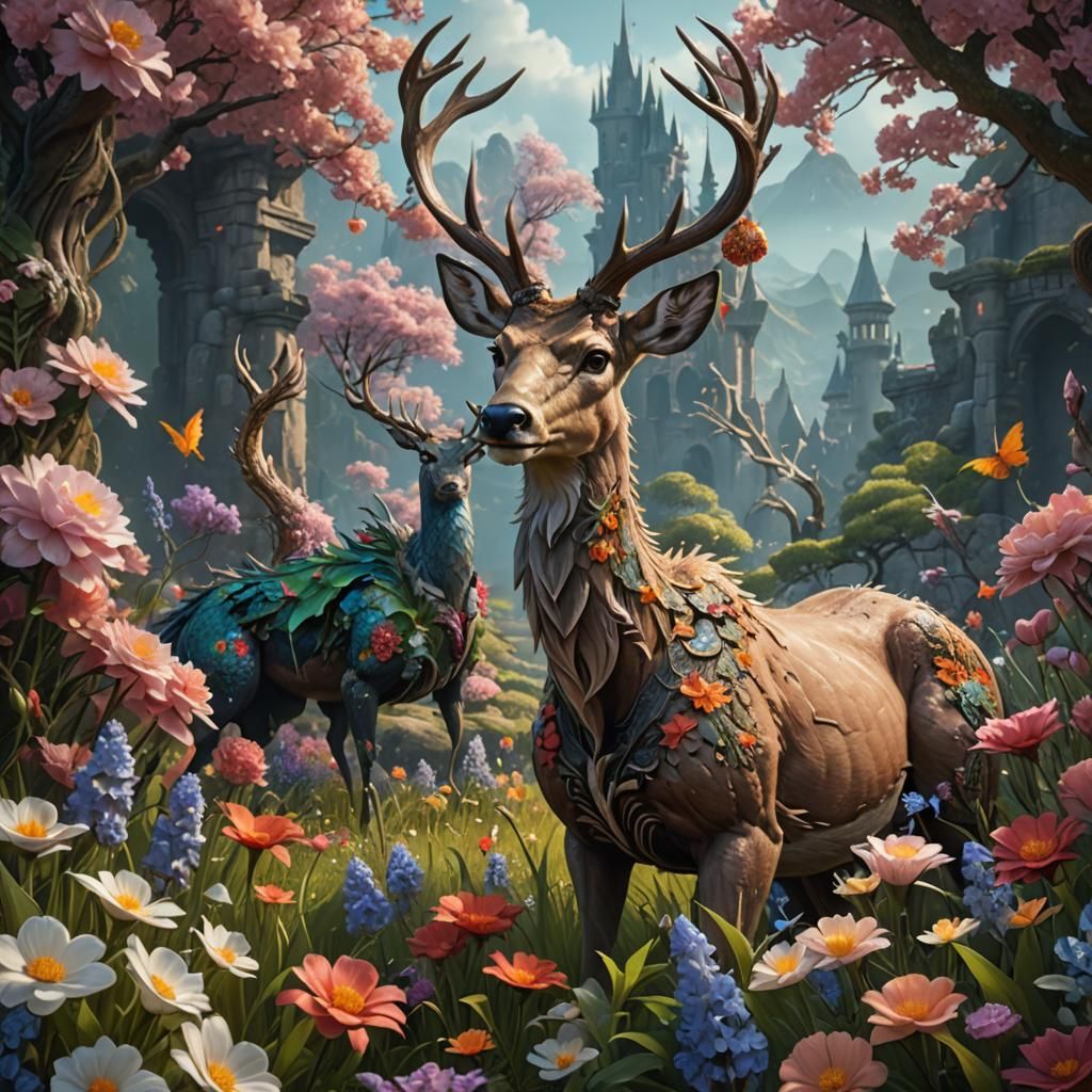 Deer love - AI Generated Artwork - NightCafe Creator