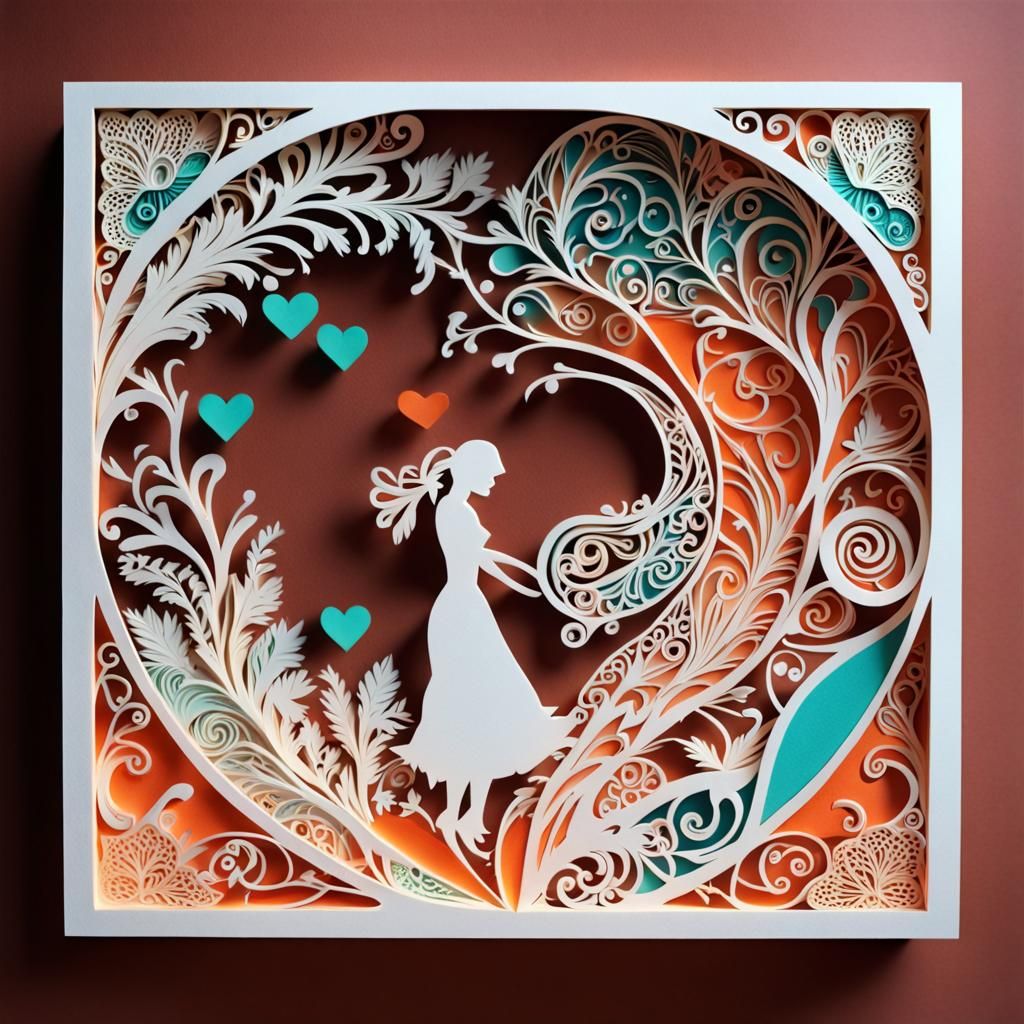 Paper cut-outs and lace - AI Generated Artwork - NightCafe Creator