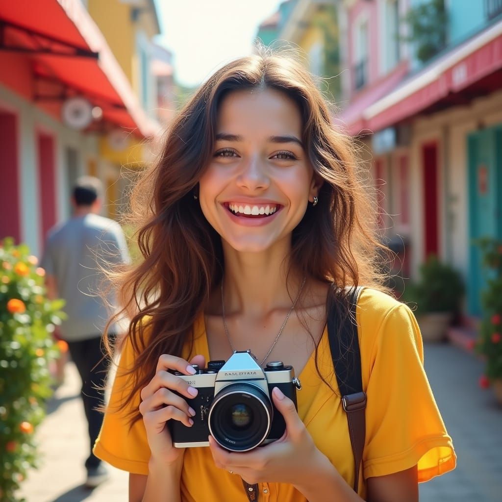 My first Mini vlog pick - Vibrant Young Woman in Colorful B...