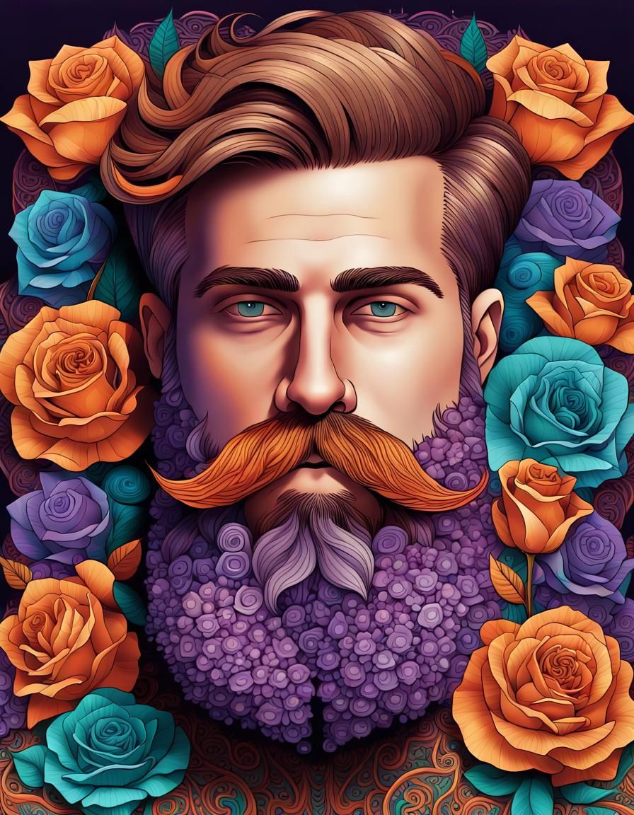 head and shoulders portrait :: Handsome Regal Man with epic [beard of ...