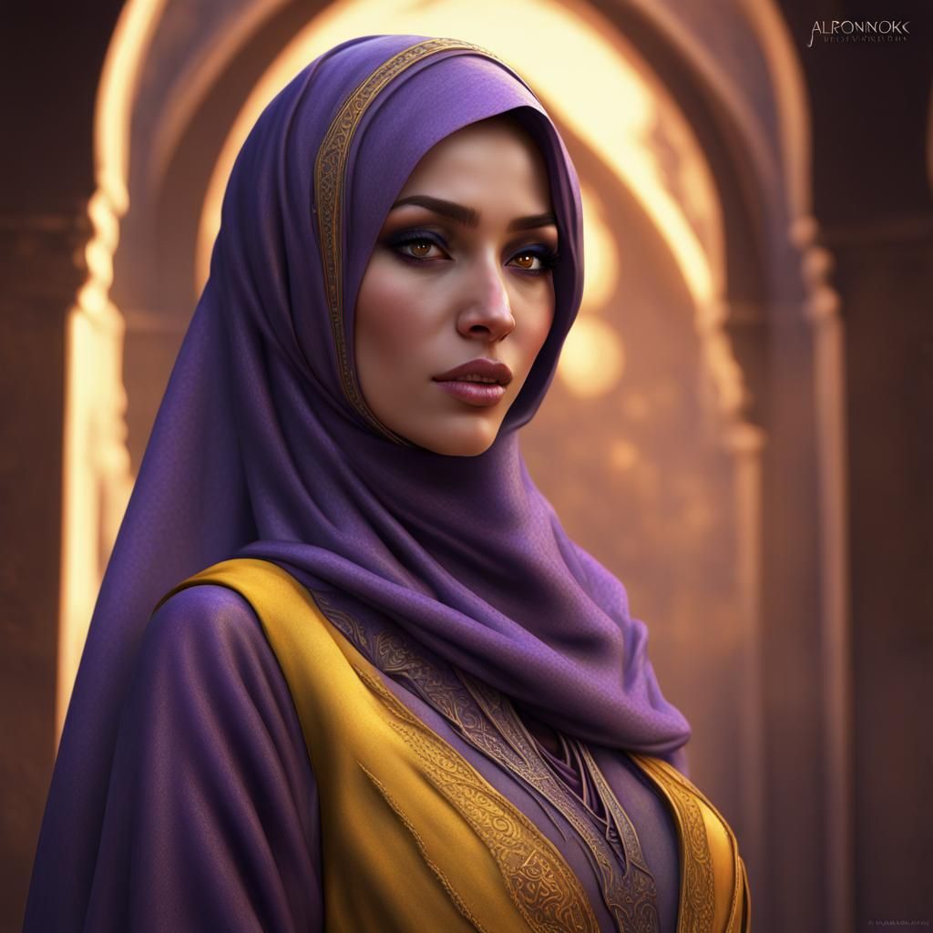 Arabian woman wearing a hijab - AI Generated Artwork - NightCafe Creator