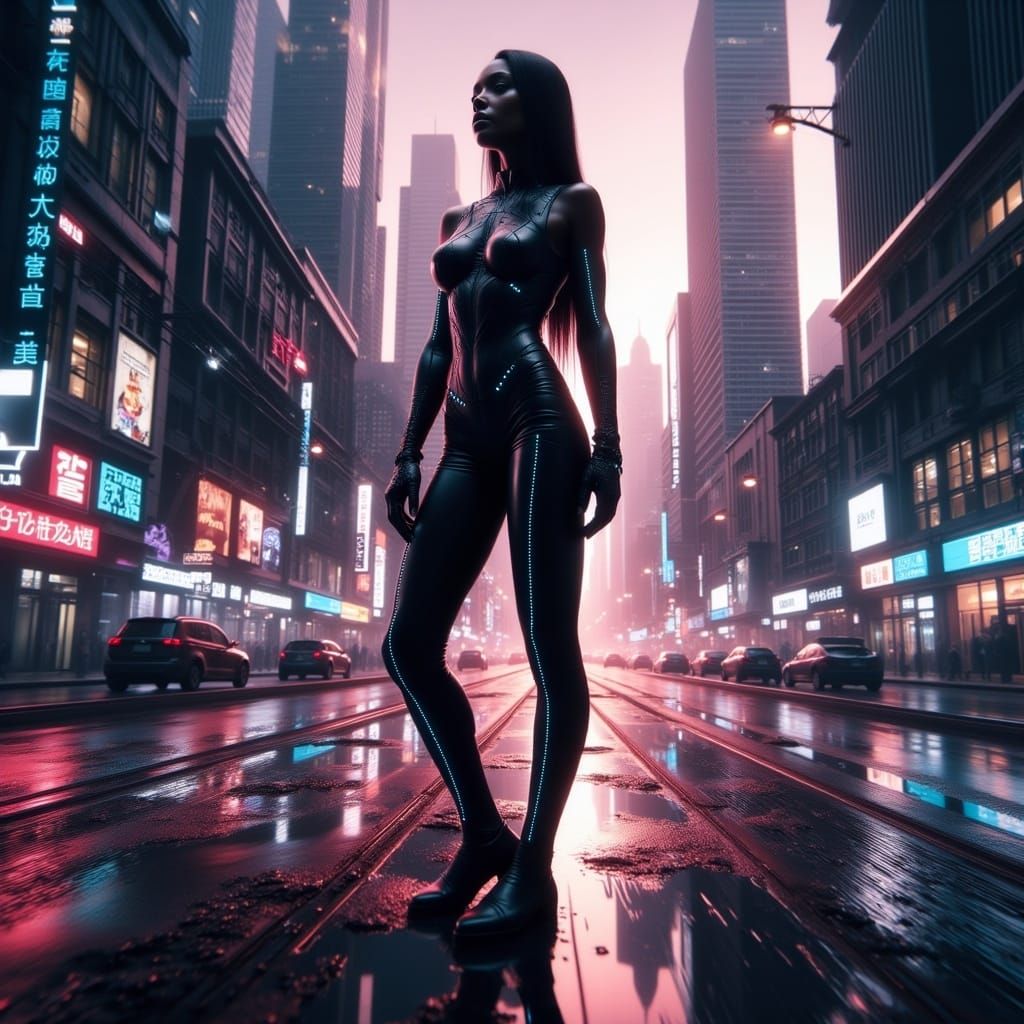 Lady of The Future trending on Artstation Unreal Engine 3D shading shadow depth