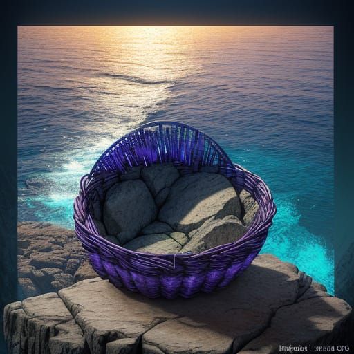 Indigenous Artist Crafts Vibrant Abalone Baskets i... - AI Art