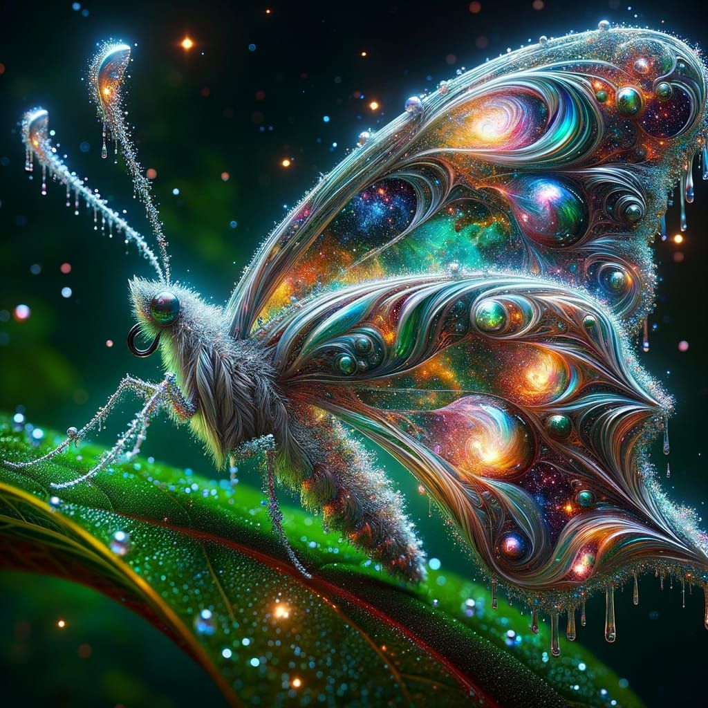 Cosmic Butterfly in Celestial Splendor - AI Art