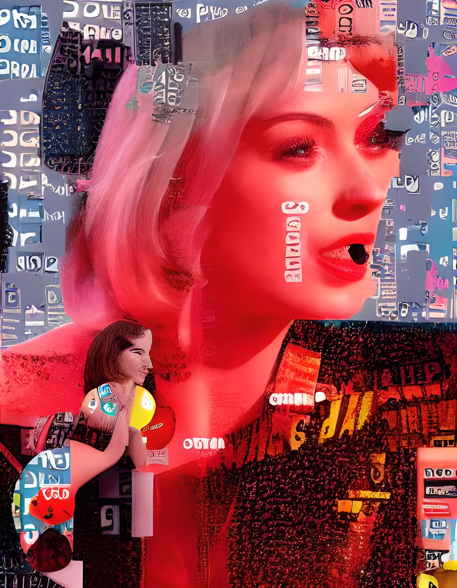 Awkward 2024 random overlapping piece doodle drawing photomontage ...