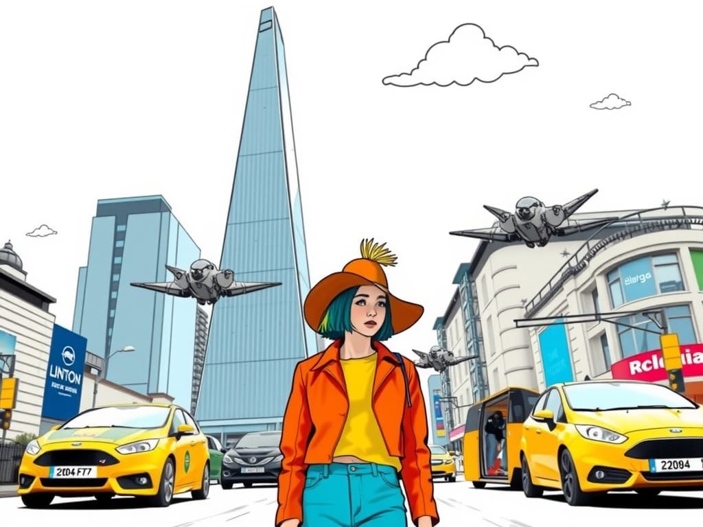 Futurist Britpop 2124 London influenced PopArt