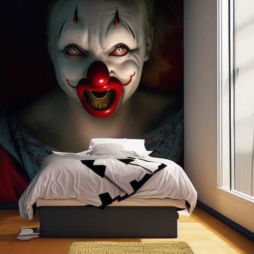 Can't Sleep, Clown Will Eat Me - AI Generated Artwork - NightCafe Creator