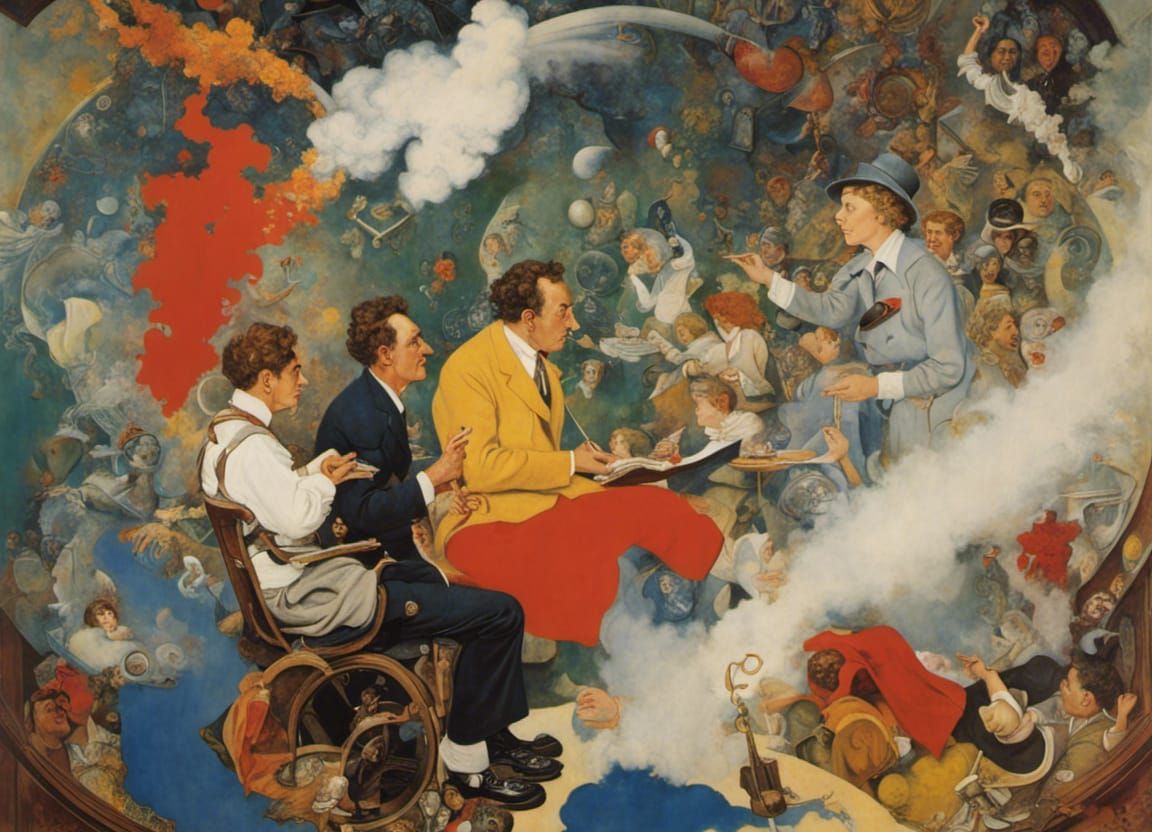 Norman Rockwell and Marc Chagall Magic - AI Generated Artwork ...