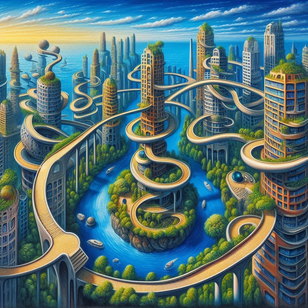 Surreal City - AI Generated Artwork - NightCafe Creator