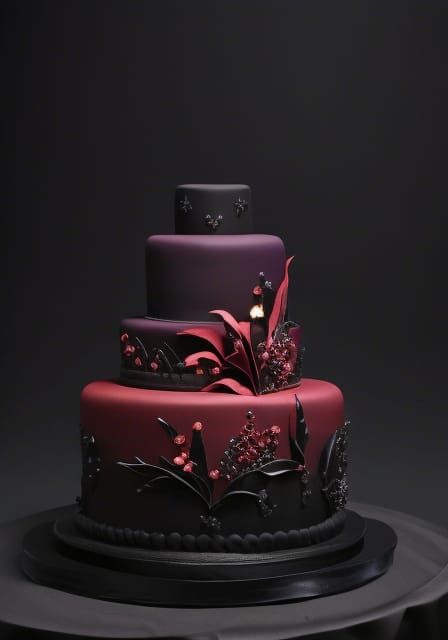 goth cakes deep color - AI Generated Artwork - NightCafe Creator