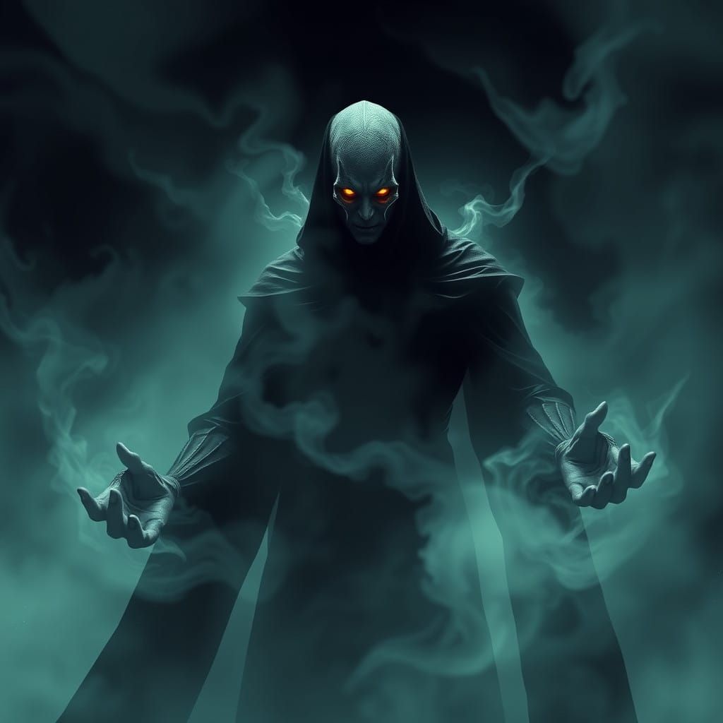 The Wraith in the Mist - Ethereal Ghost Emerges from Whirlin...