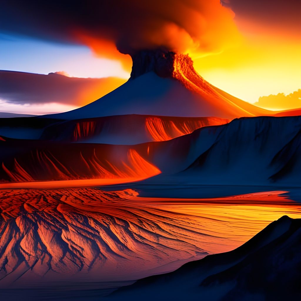 eruption of the Super Caldera in Yellowstone Parc - AI Generated ...