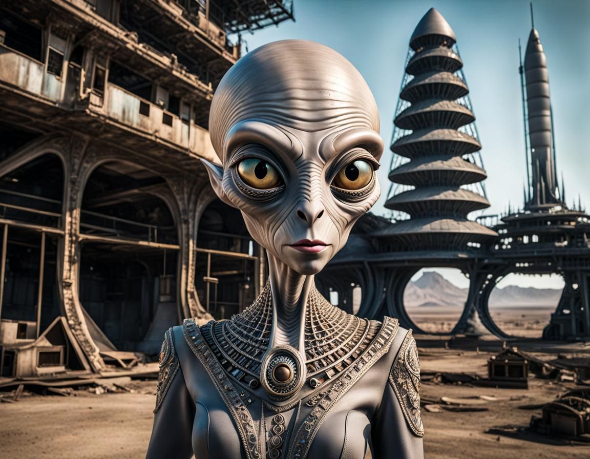 portrait of a alien - AI Generated Artwork - NightCafe Creator