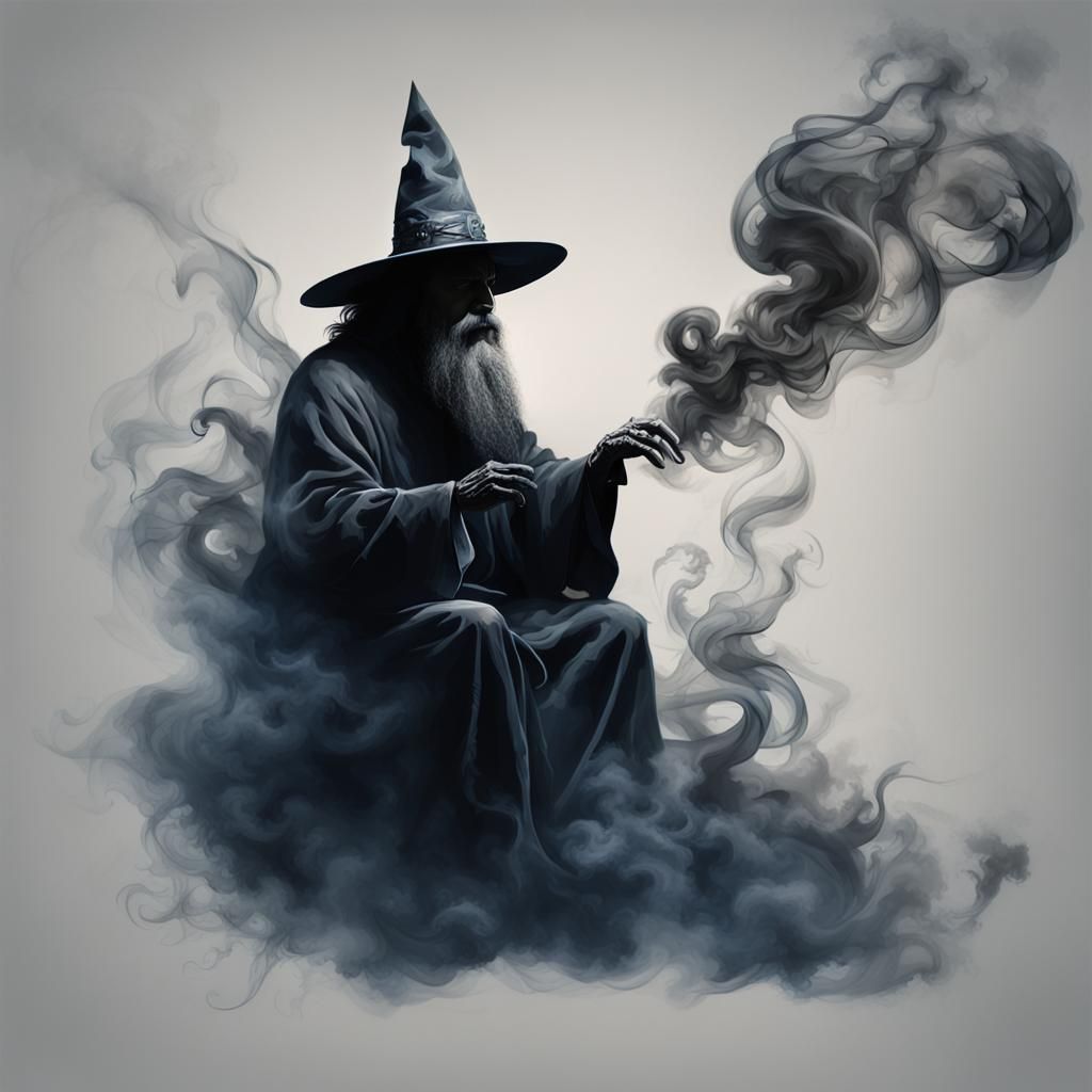 Wizard Made of Smoke - AI Generated Artwork - NightCafe Creator
