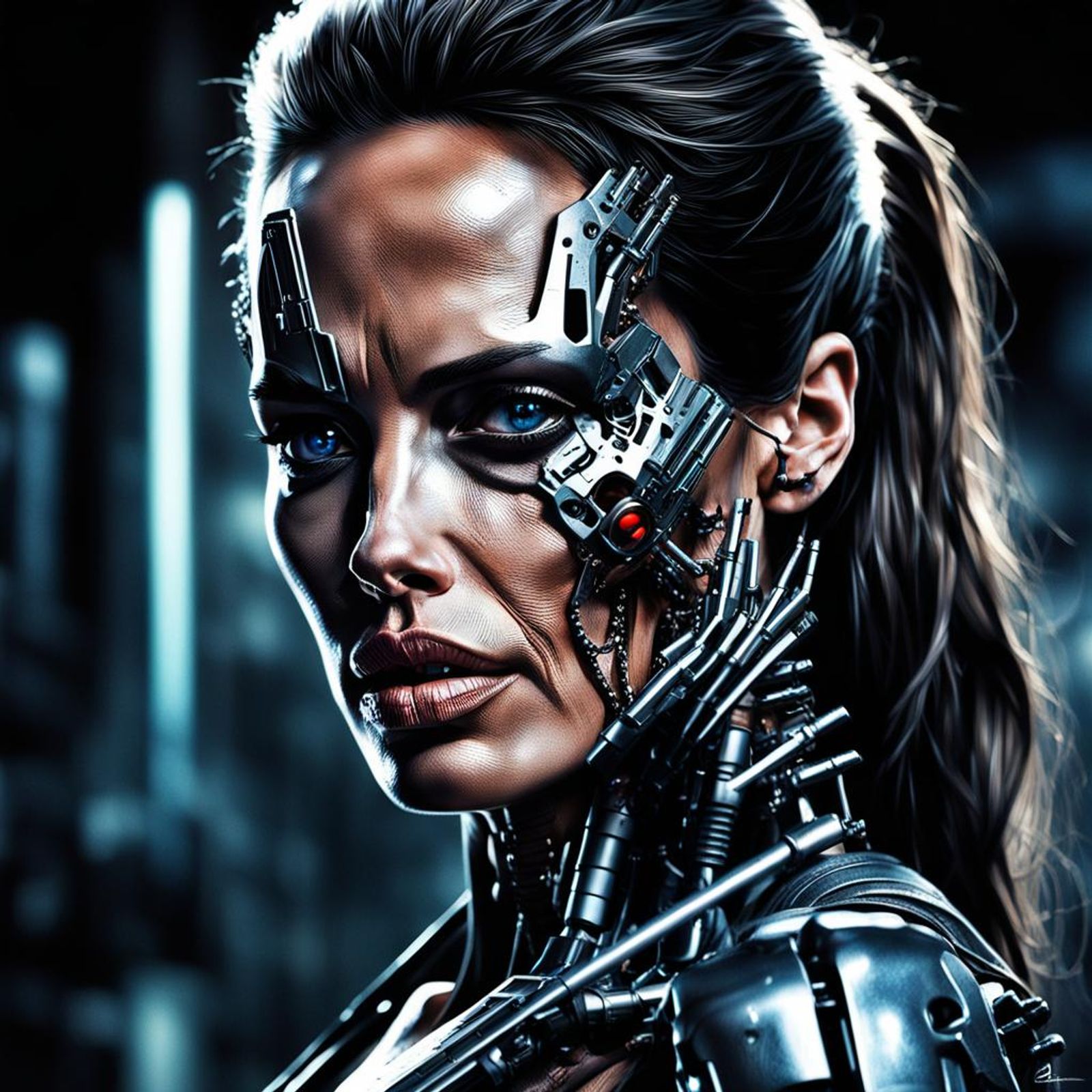 Angelina Jolie: The Terminator (series) - AI Generated Artwork ...