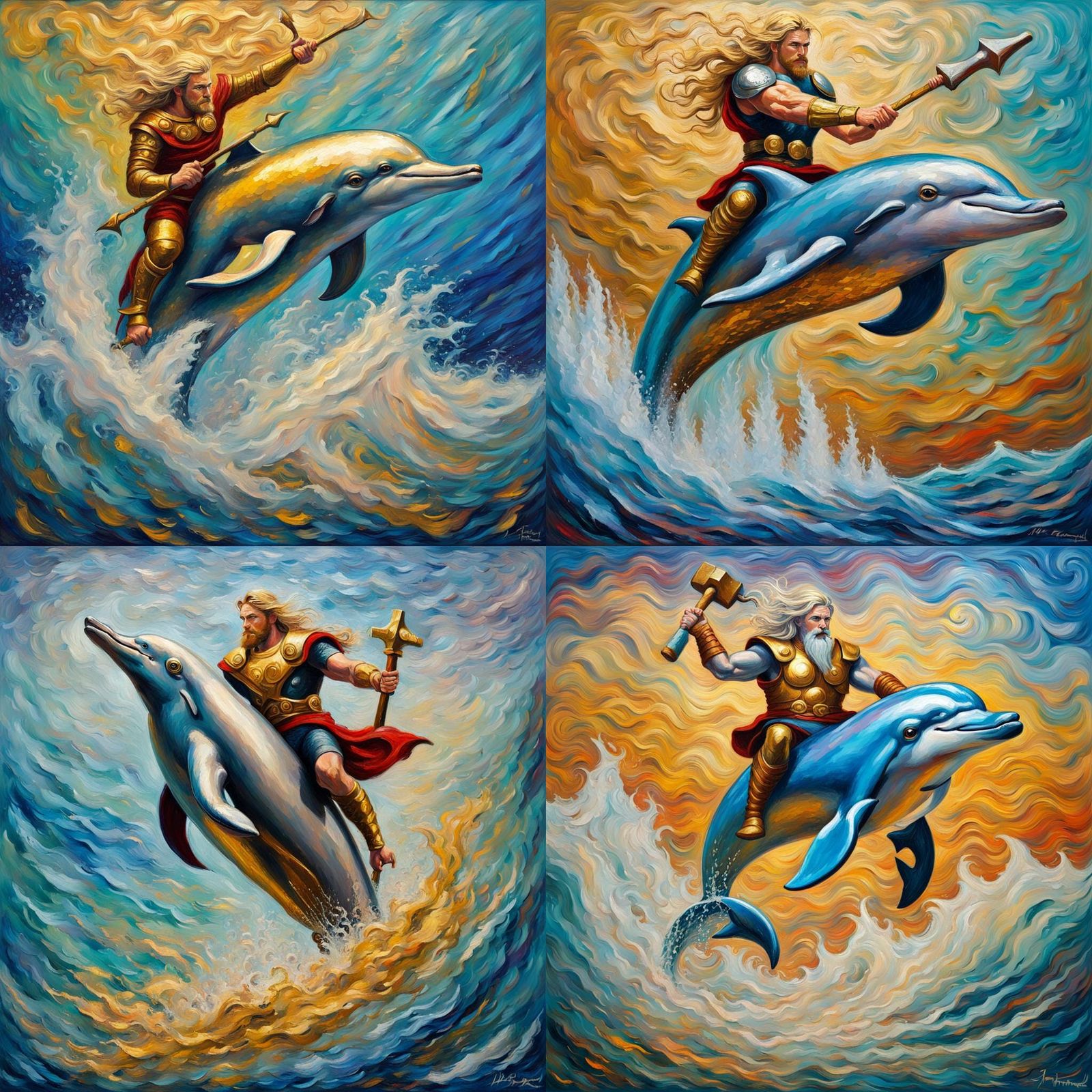 Thor, God of Dolphins - AI Generated Artwork - NightCafe Creator