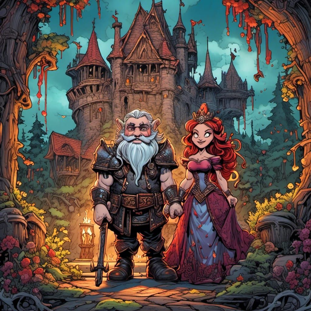 dwarf king and queen - AI Generated Artwork - NightCafe Creator