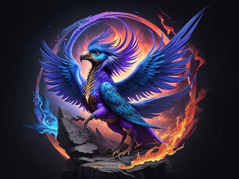 Burning Bubble Griffon - AI Generated Artwork - NightCafe Creator