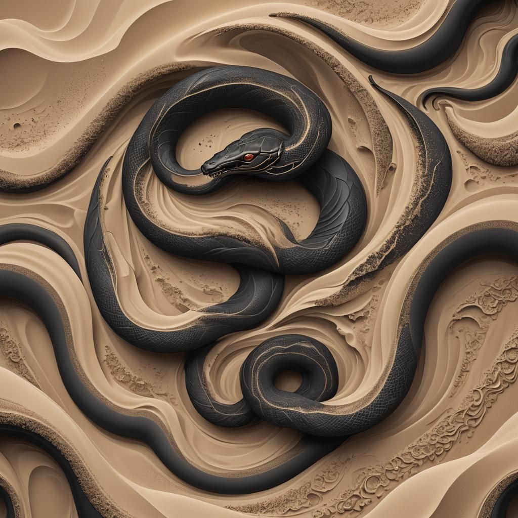 Sand Serpent - AI Generated Artwork - NightCafe Creator
