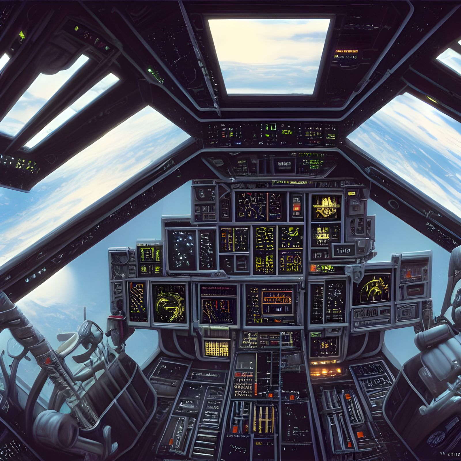 Complex controls of an interstellar spacecraft - AI Generated Artwork ...