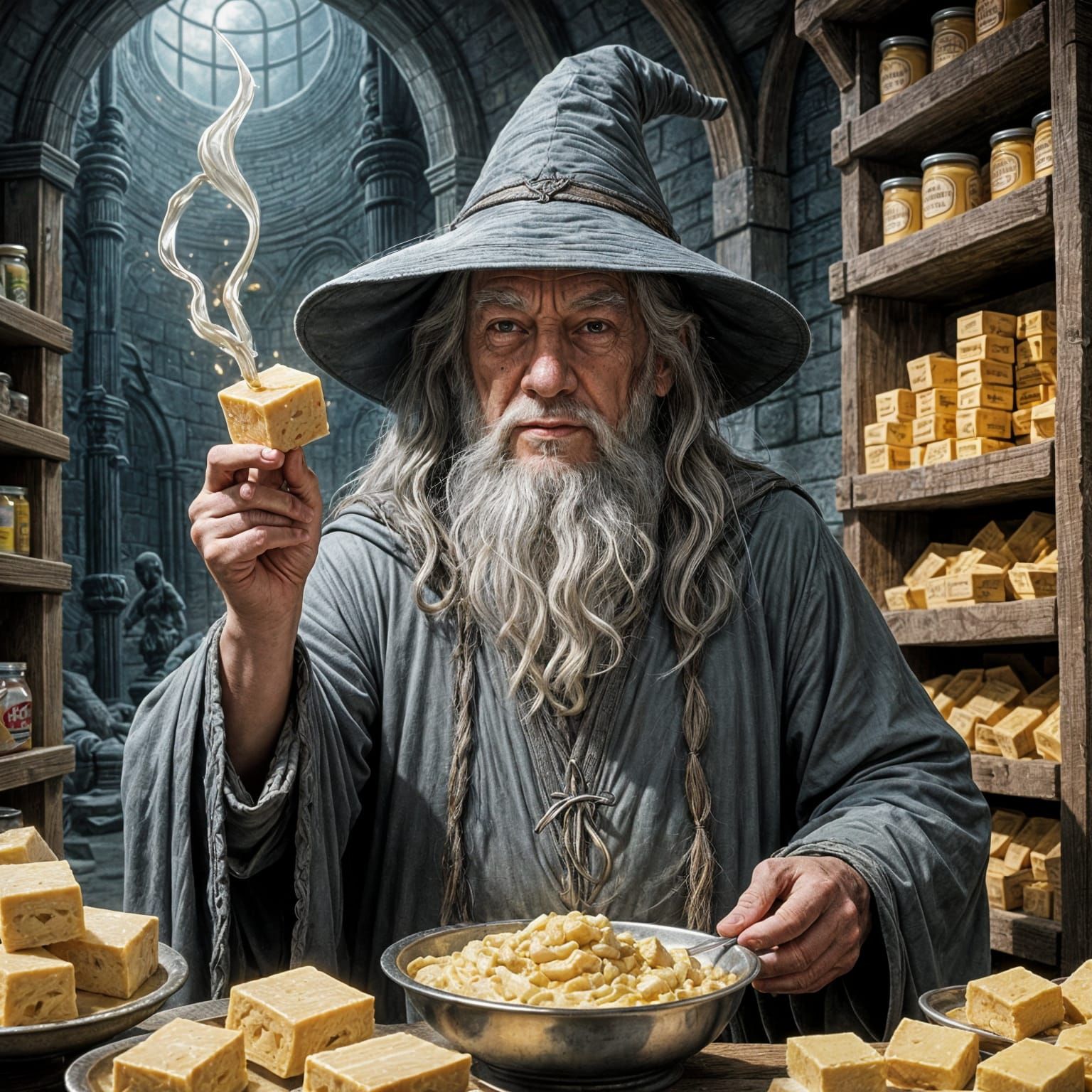 Gandalf the Gray Stars in a Whimsical Margarine Ad - AI Art