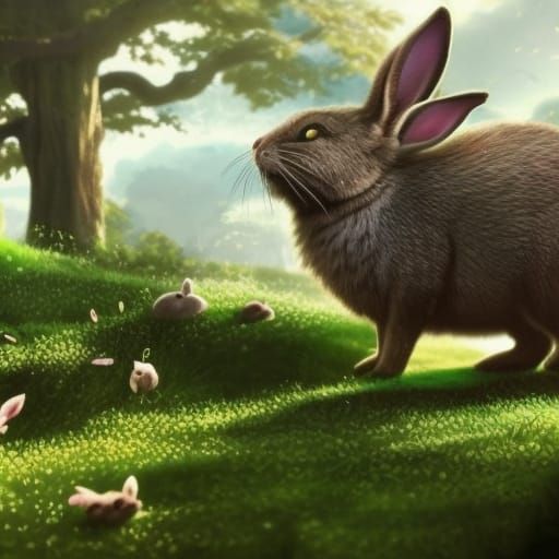 Huge RABBIT!!! - AI Generated Artwork - NightCafe Creator