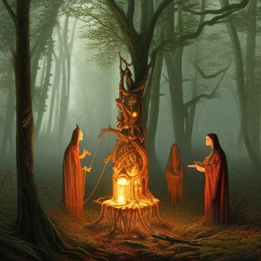 Witches Ritual - AI Generated Artwork - NightCafe Creator