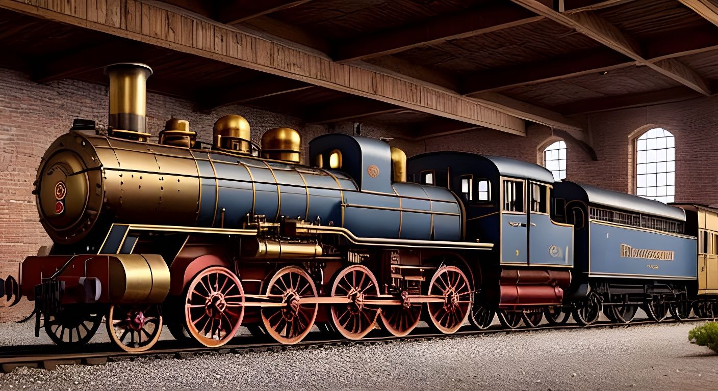 Fantasy vintage steam engine - AI Generated Artwork - NightCafe Creator