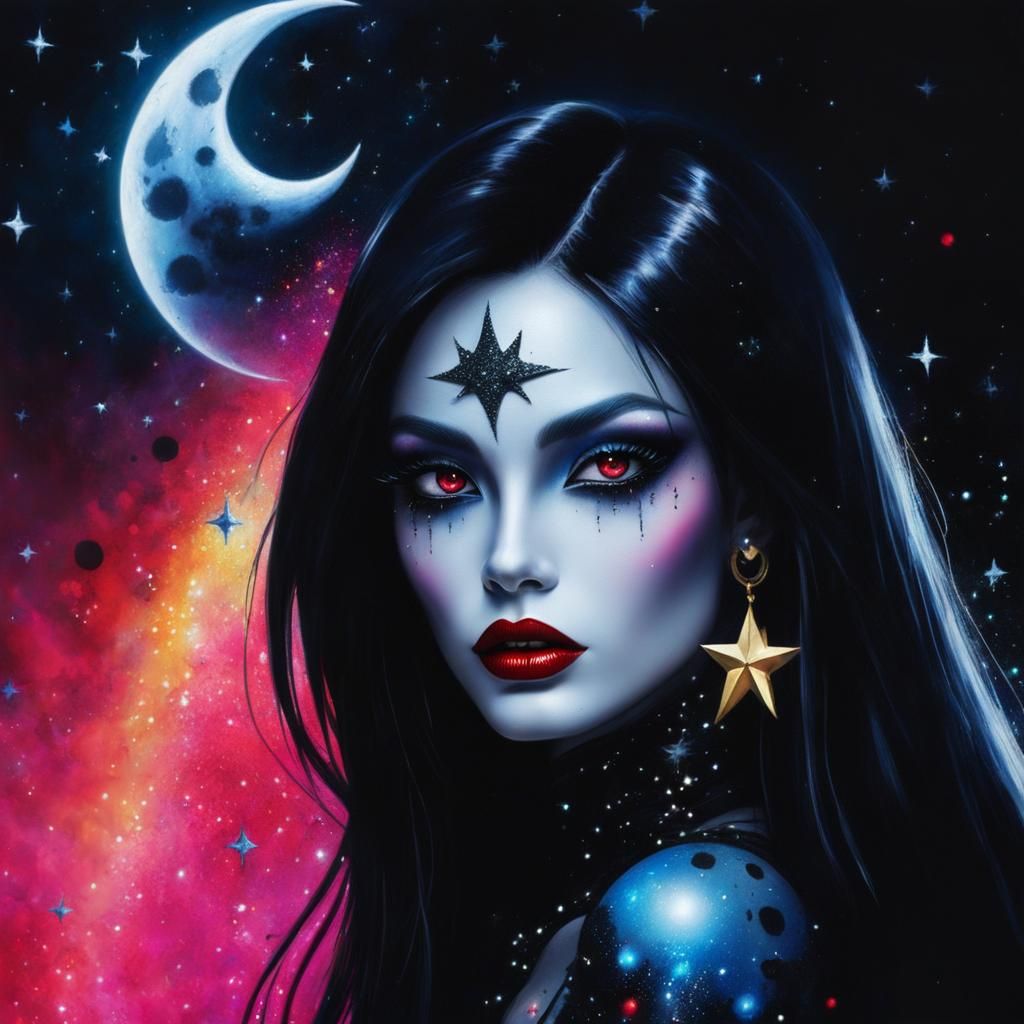 Goth Stars - 3 - AI Generated Artwork - NightCafe Creator