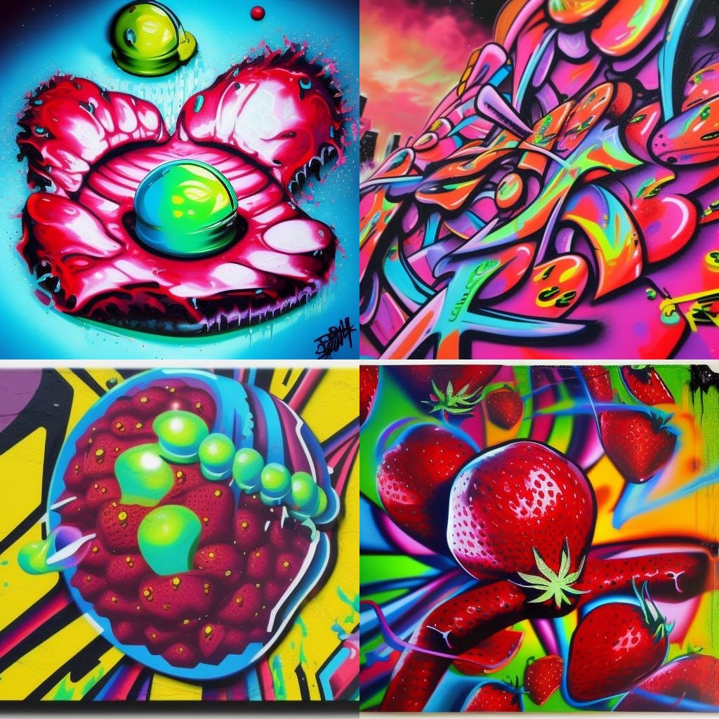 trippy strawberry ufo's - AI Generated Artwork - NightCafe Creator