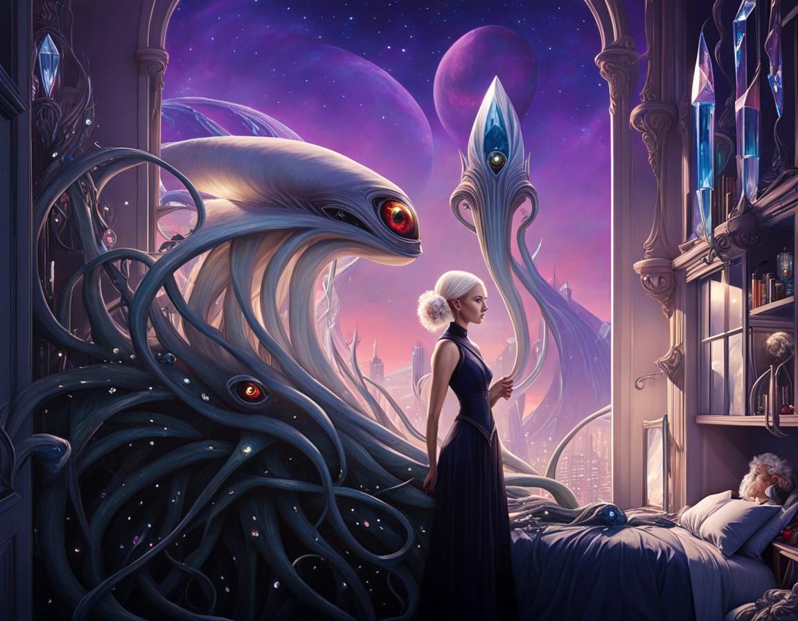 Nighttime Slumber: I Dream Of Aliens - AI Generated Artwork - NightCafe ...