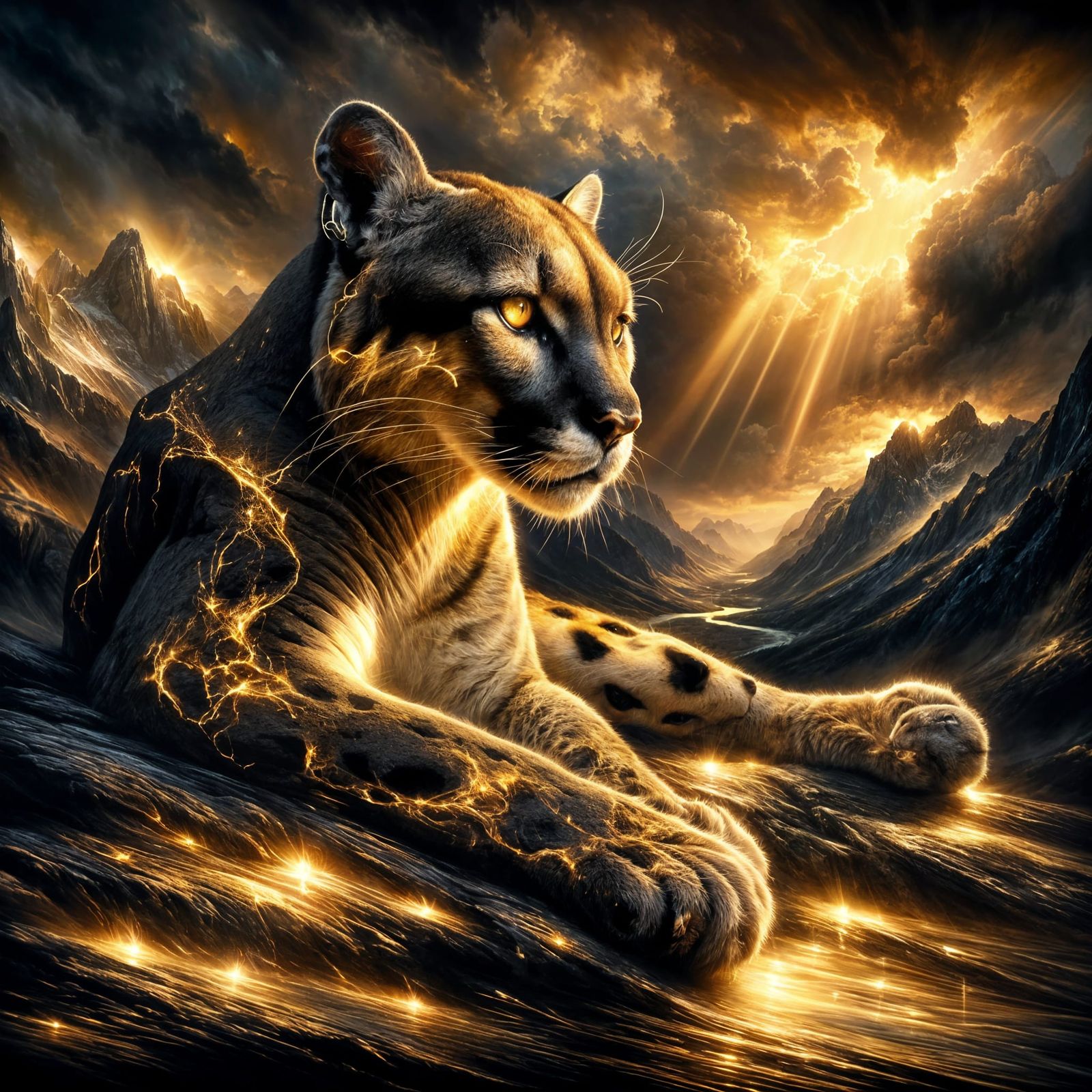 The majestic golden puma - The majestic golden puma