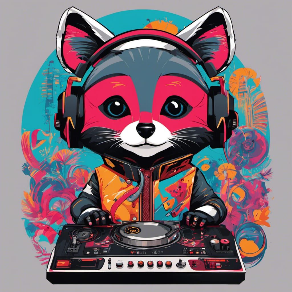 DJ Raccoon - AI Generated Artwork - NightCafe Creator
